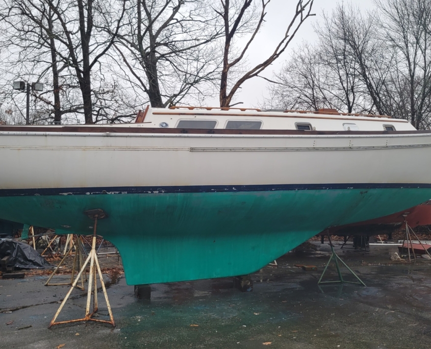 Dismantling Boats at Salvage Marine